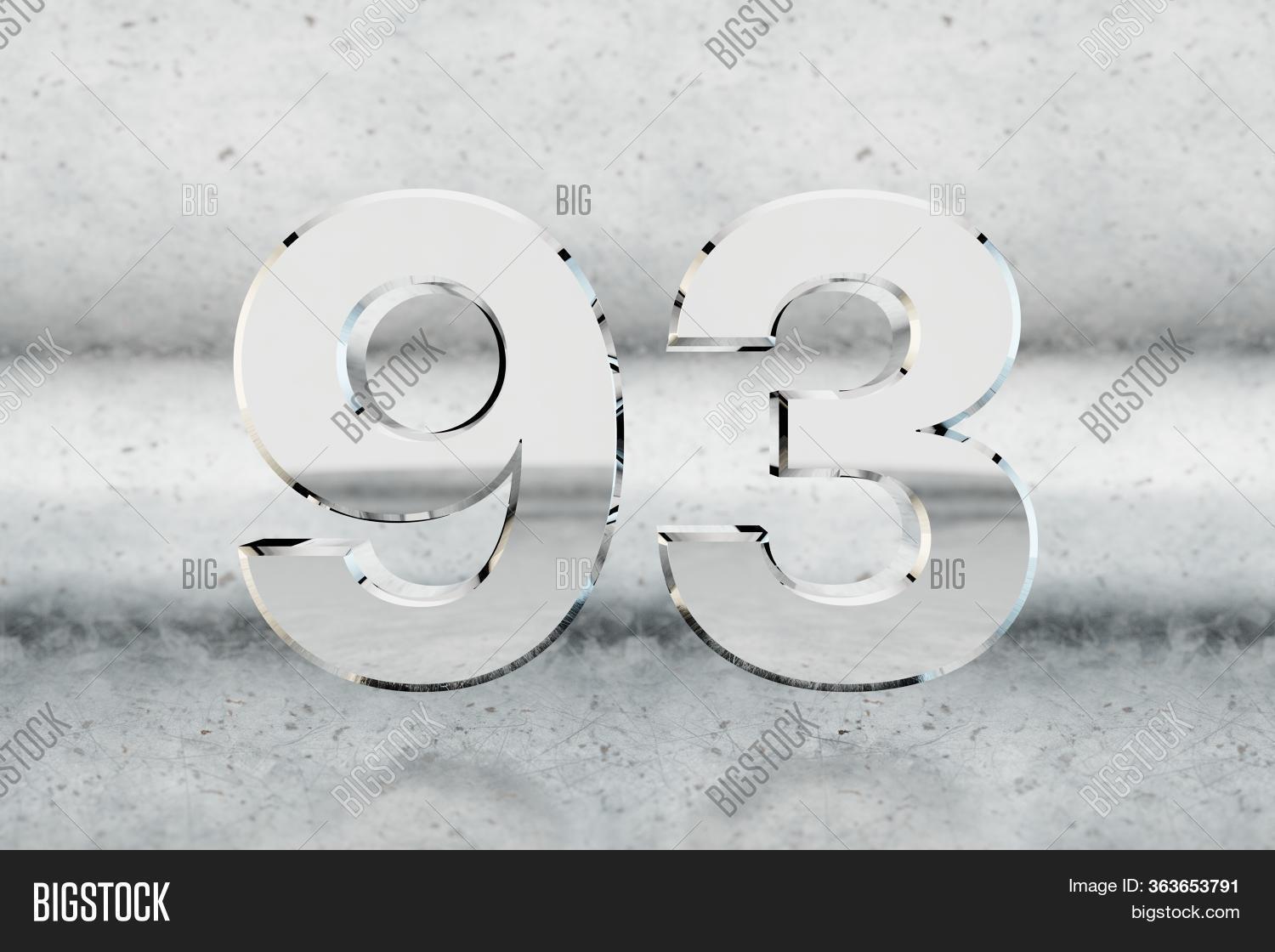 Chrome 3d Number 93. Image & Photo (Free Trial) | Bigstock
