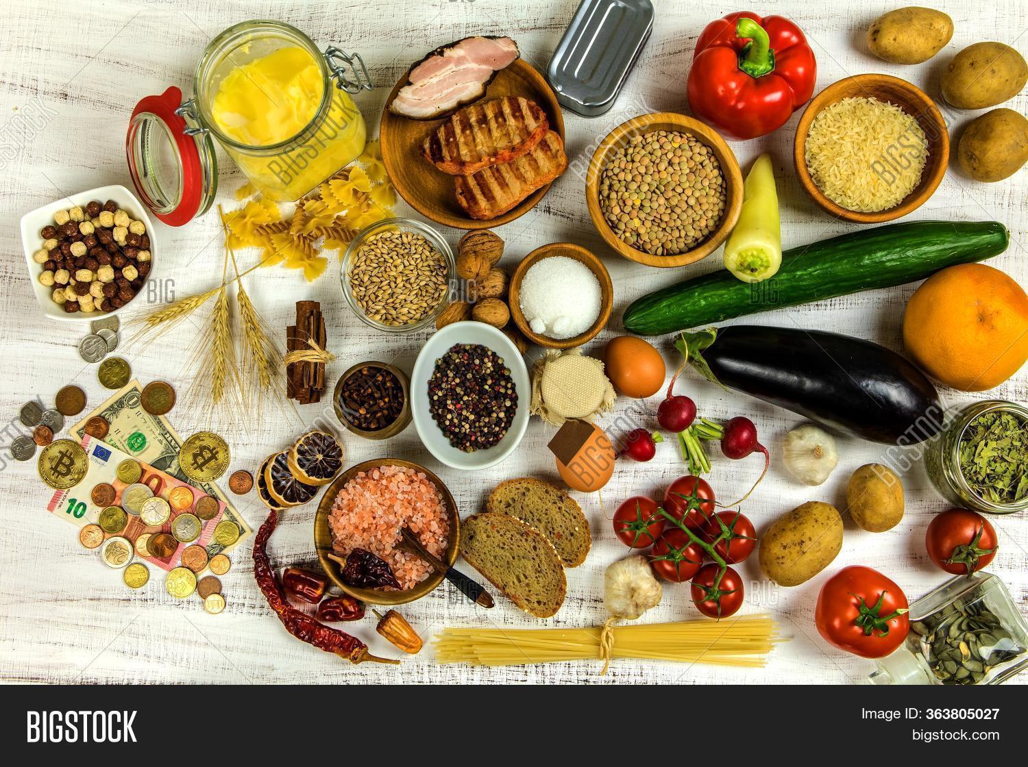Money Food On White Image & Photo (Free Trial) | Bigstock
