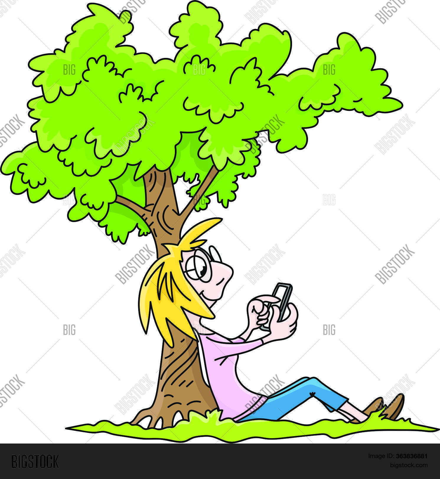 Cartoon Woman Sitting Vector & Photo (Free Trial) | Bigstock
