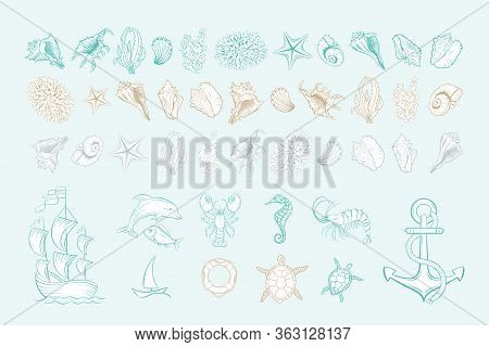 Marine Line Art Vector & Photo (Free Trial) | Bigstock