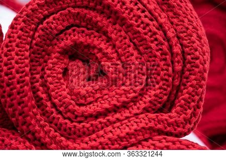 Closeup Knitted Red Image & Photo (Free Trial) | Bigstock