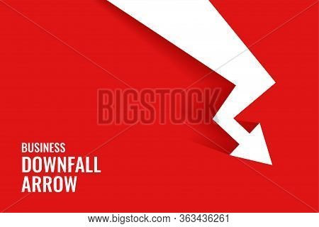 Red Downfall Arrow Vector & Photo (Free Trial) | Bigstock