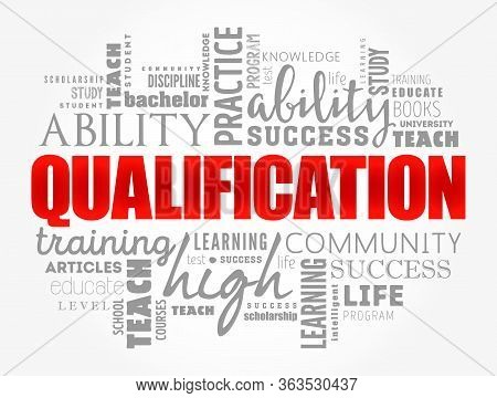 Qualification Word Image & Photo (Free Trial) | Bigstock
