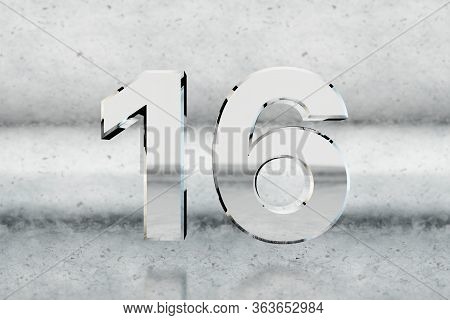 Chrome 3d Number 16. Image & Photo (Free Trial) | Bigstock