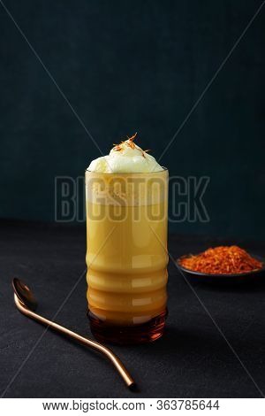 Saffron Latte Glass Image & Photo (Free Trial) | Bigstock