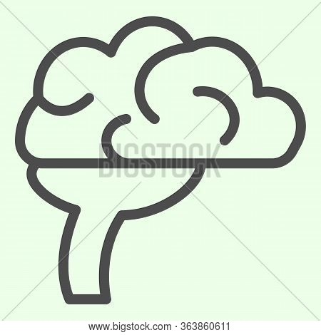 Brain Line Icon. Vector & Photo (Free Trial) | Bigstock
