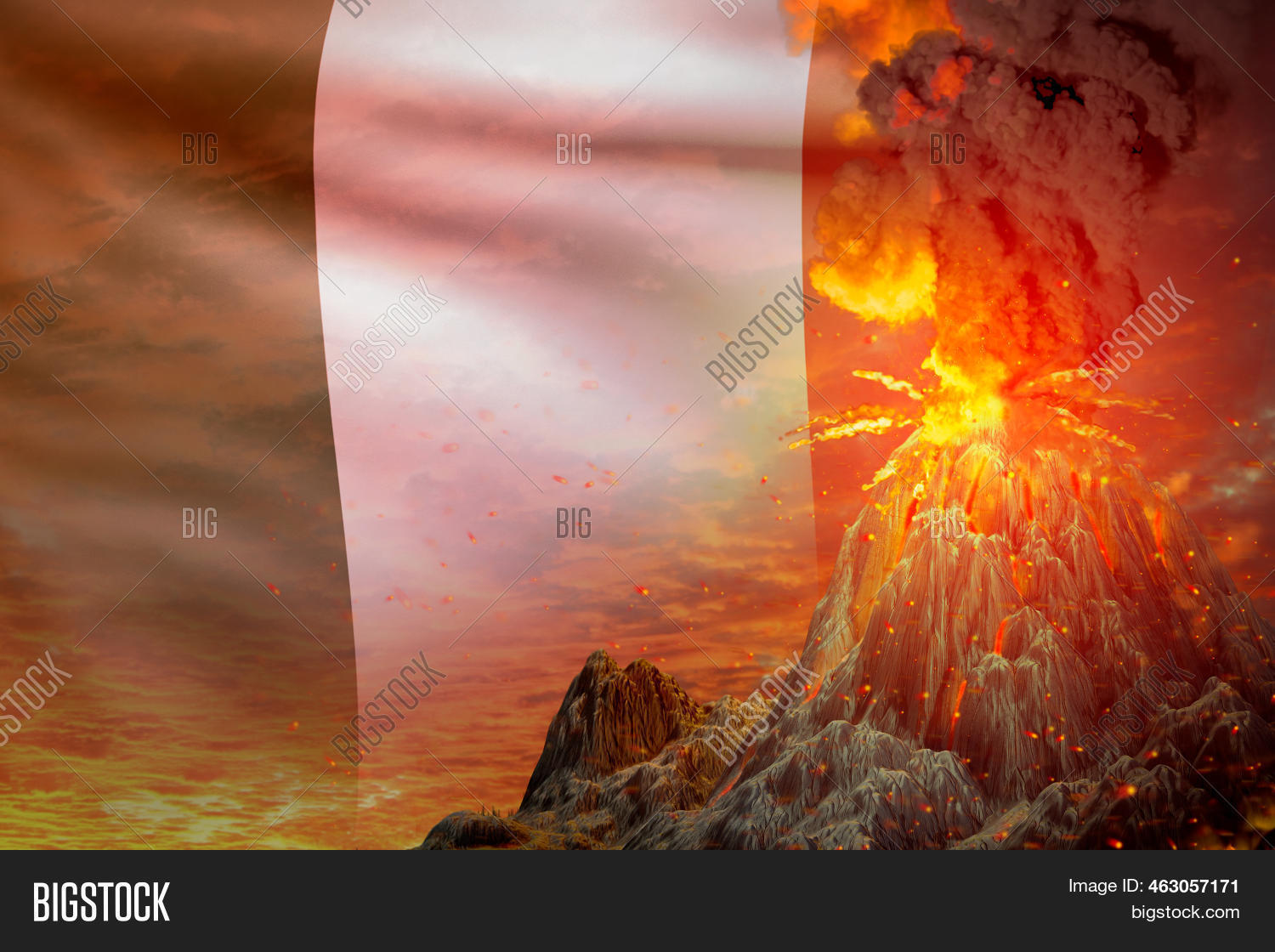 Big Volcano Eruption Image & Photo (Free Trial) | Bigstock