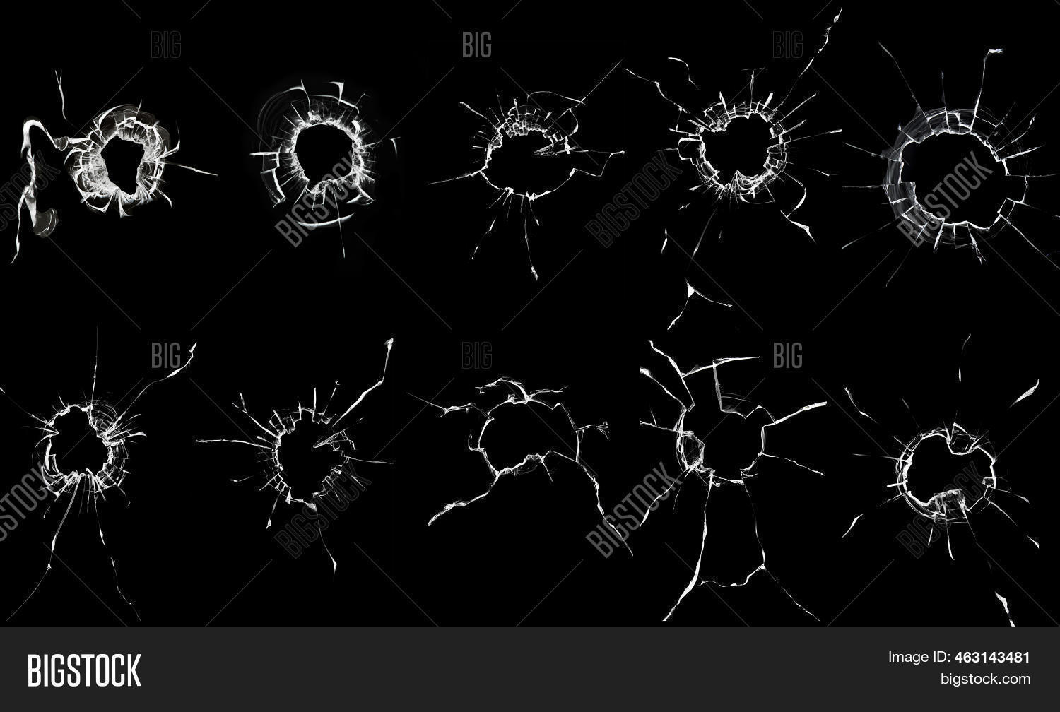 Set Cracked Chipped Image & Photo (Free Trial) | Bigstock