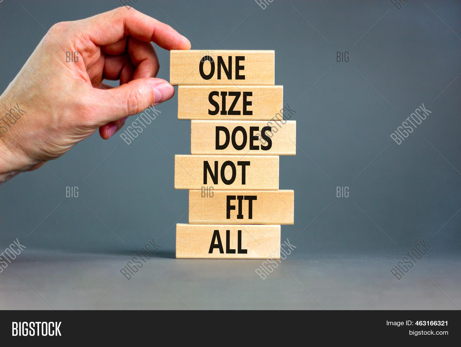 One Size Does Not Fit Image & Photo (Free Trial) | Bigstock