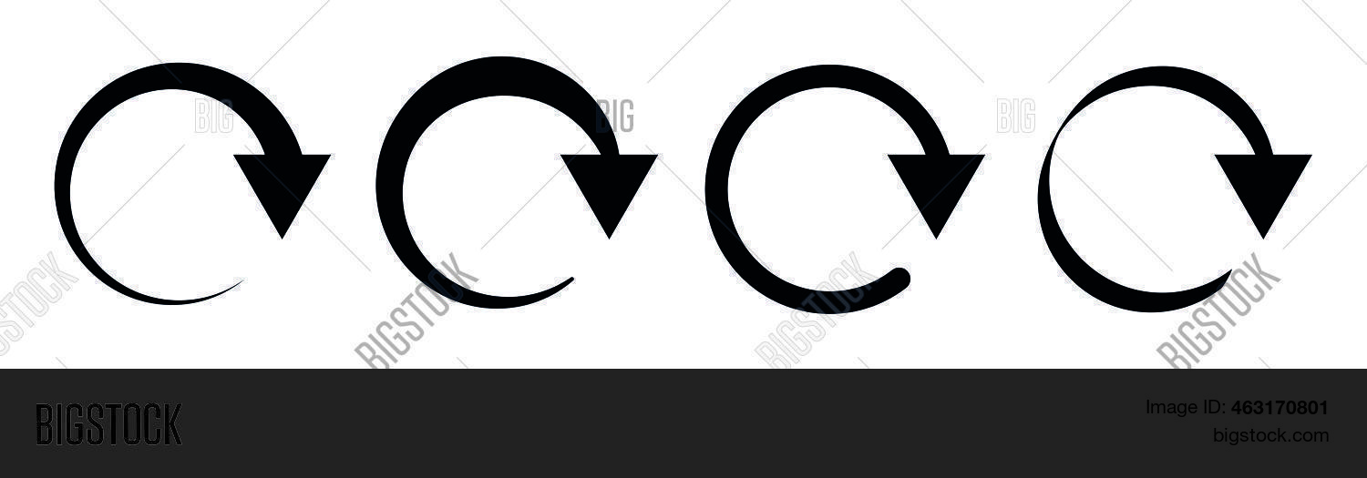 Set Circular Arrows Vector & Photo (Free Trial) | Bigstock