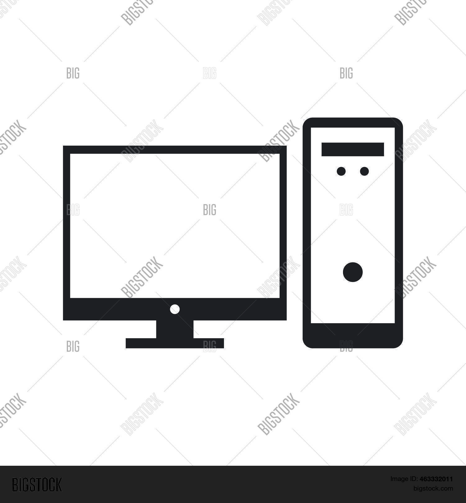 Computer Icon Vector & Photo (Free Trial) | Bigstock