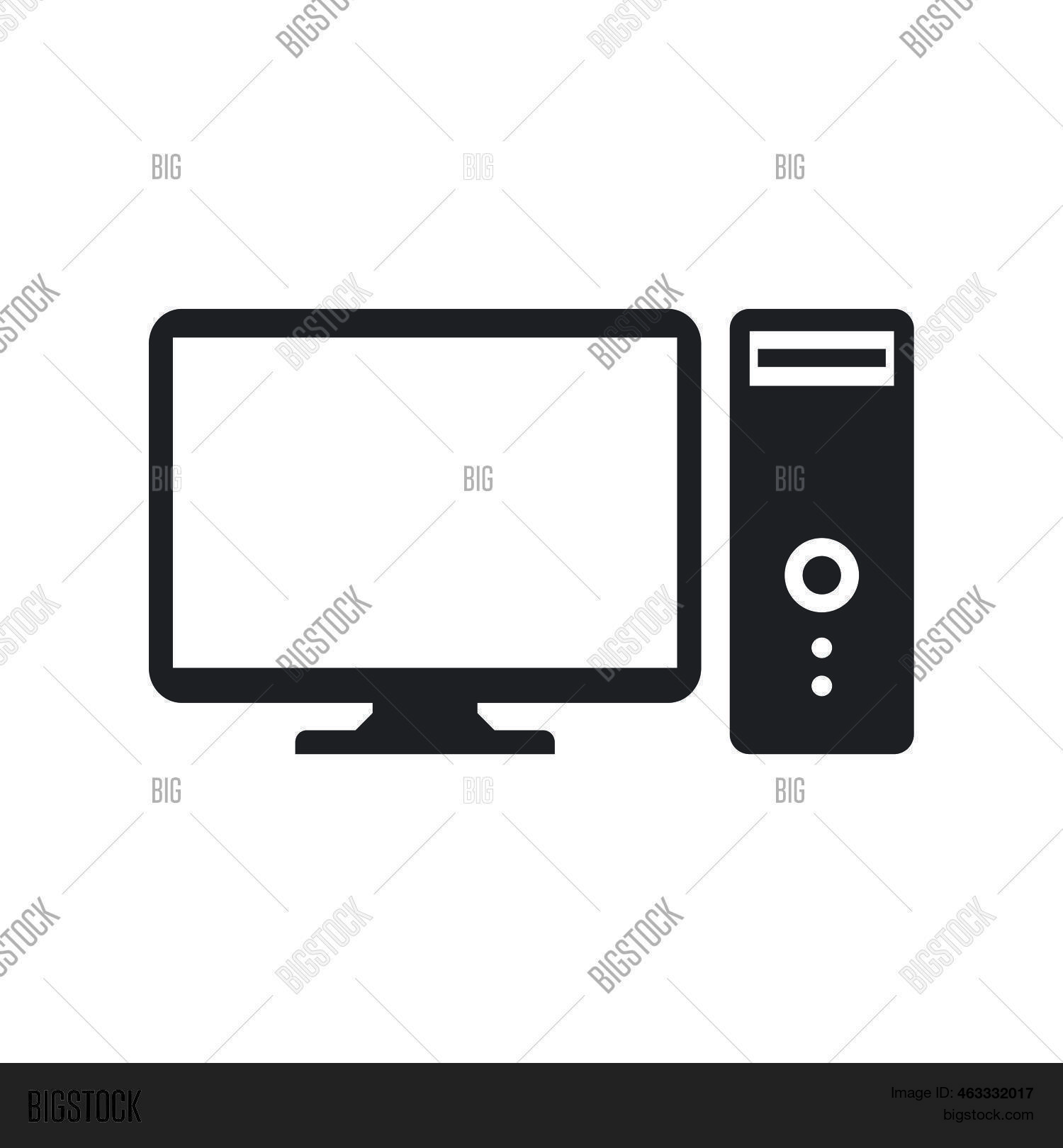Computer Icon Vector & Photo (Free Trial) | Bigstock