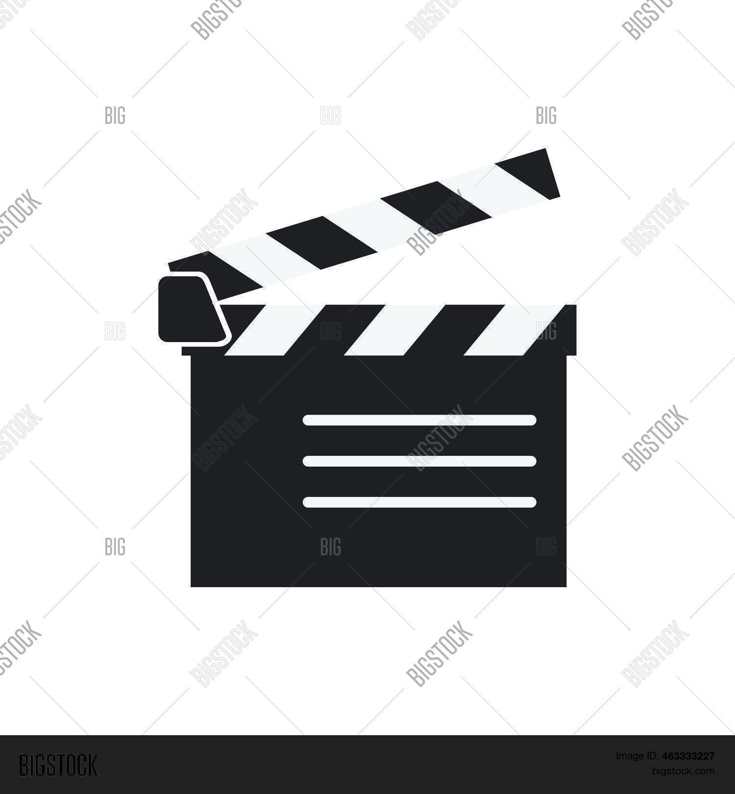 Clapperboard Icon Vector & Photo (Free Trial) | Bigstock