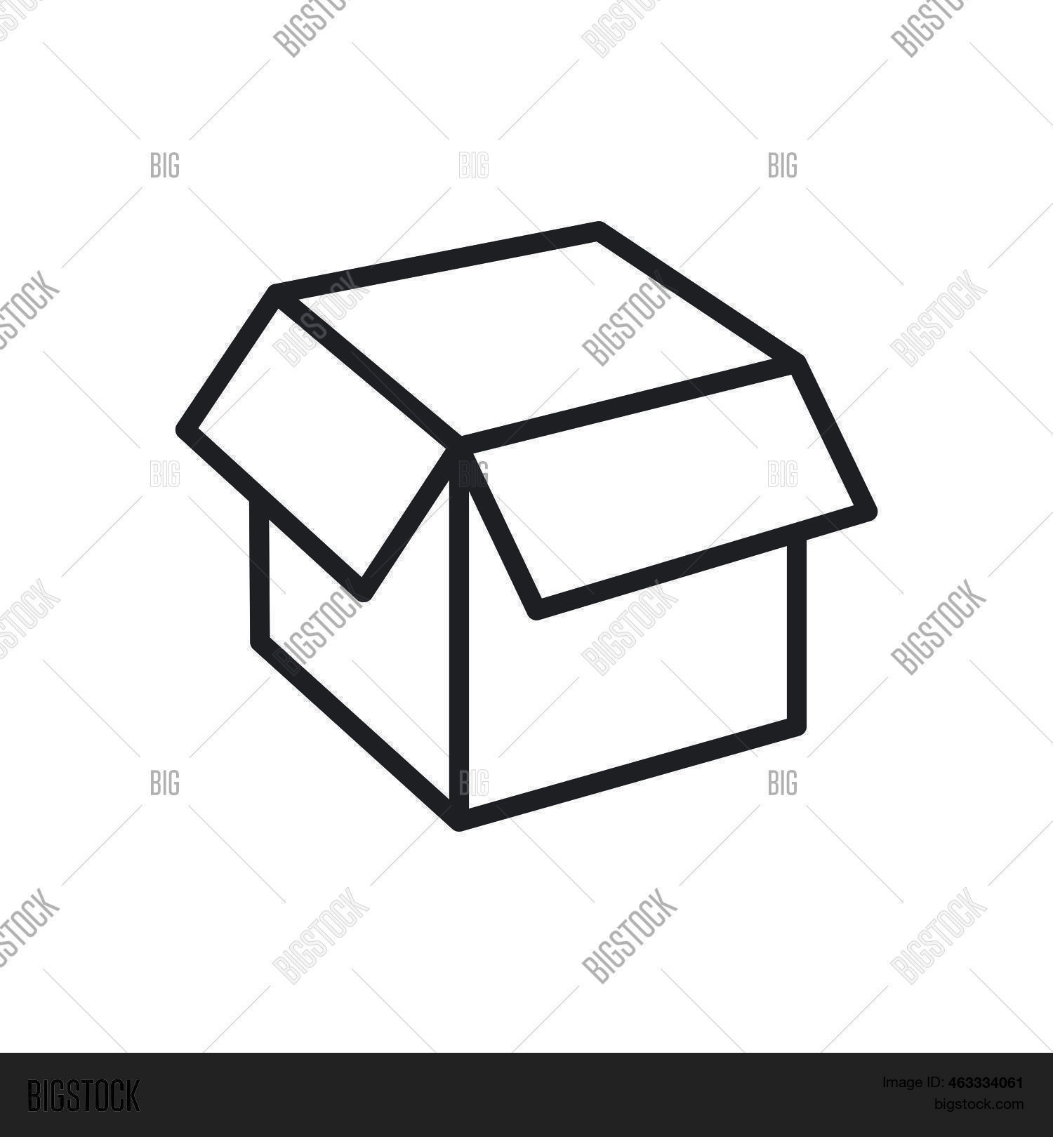 Box Icon Template Vector & Photo (Free Trial) | Bigstock