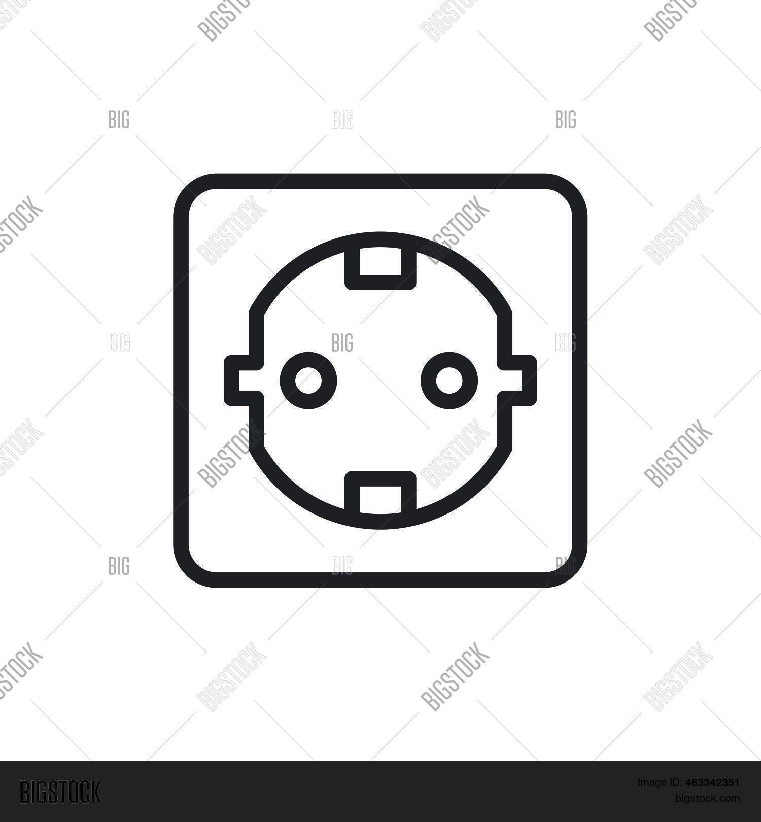 Plug Socket Icon Vector & Photo (Free Trial) | Bigstock