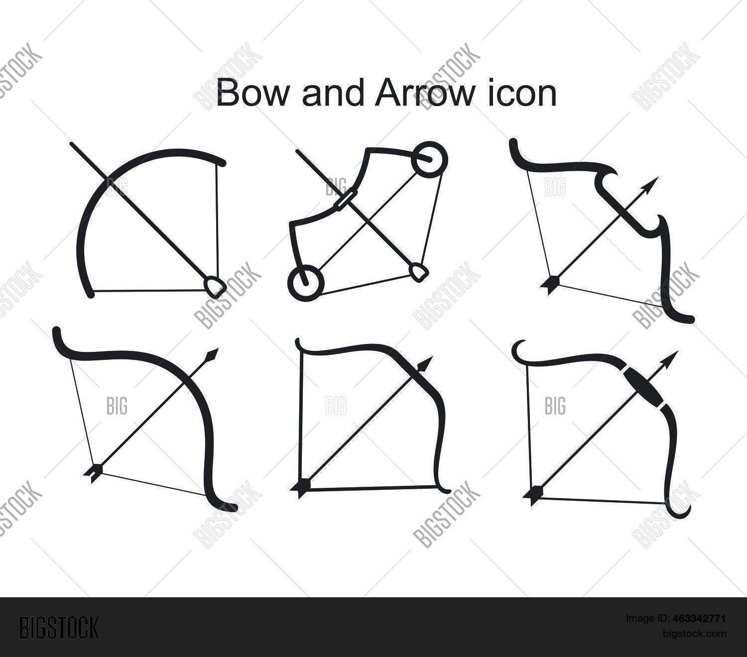 Bow Arrow Icon Vector & Photo (Free Trial) | Bigstock