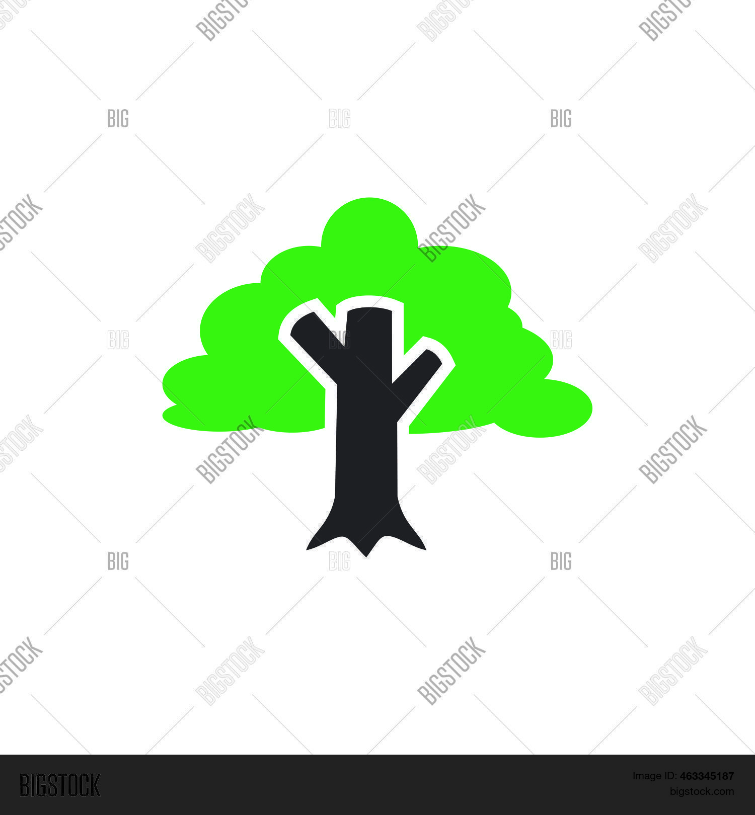 Tree Icon Template Vector & Photo (Free Trial) | Bigstock
