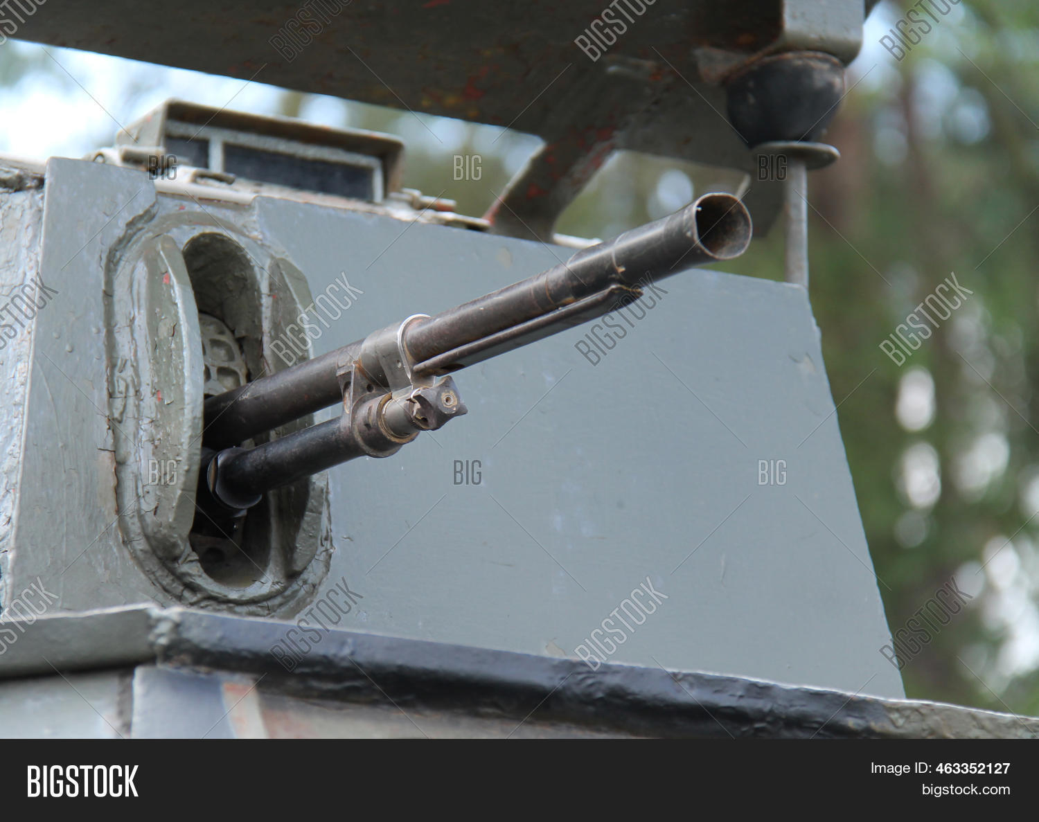 Machine Gun On Vintage Image & Photo (Free Trial) | Bigstock