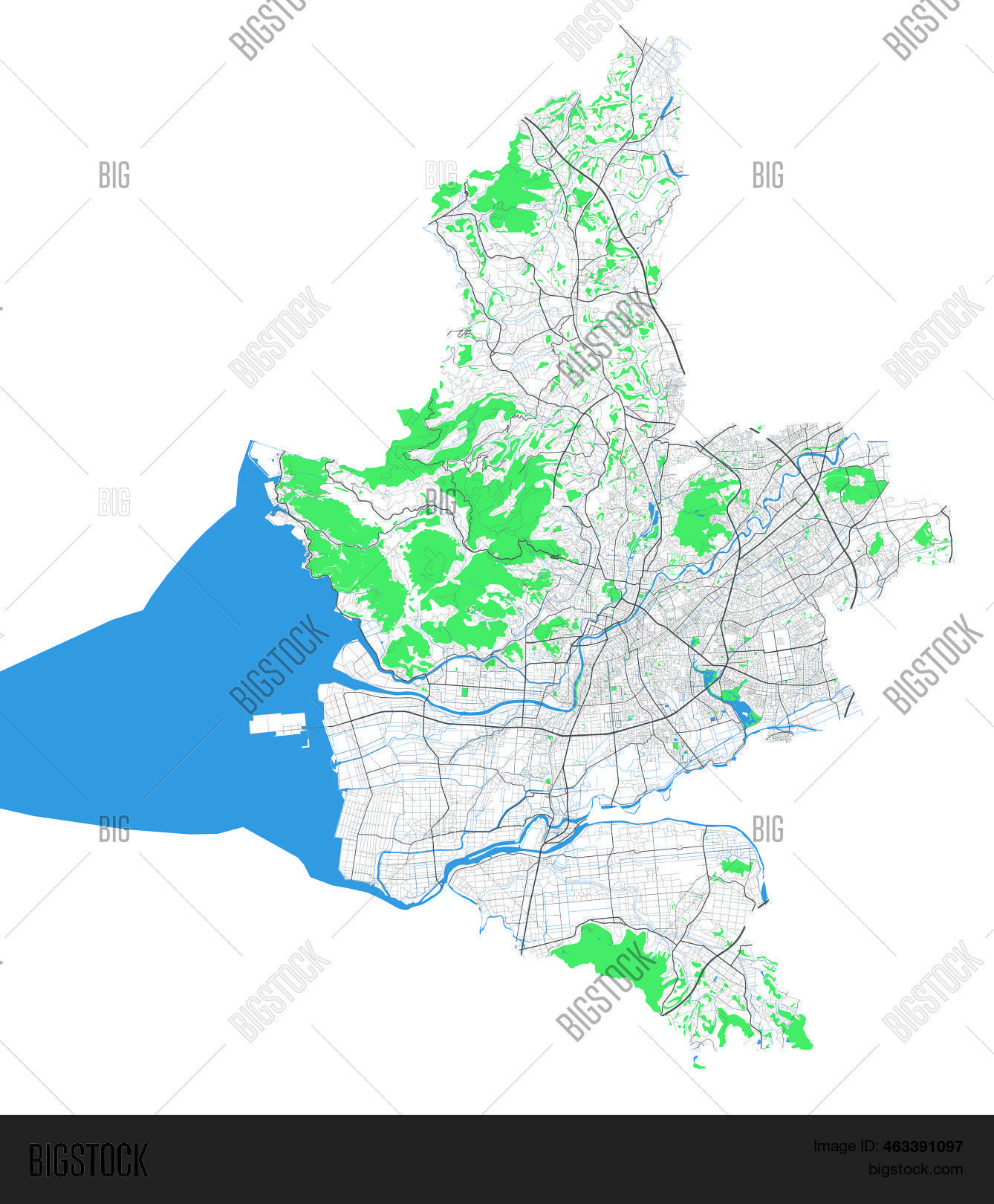 Kumamoto Map. Vector & Photo (Free Trial) | Bigstock