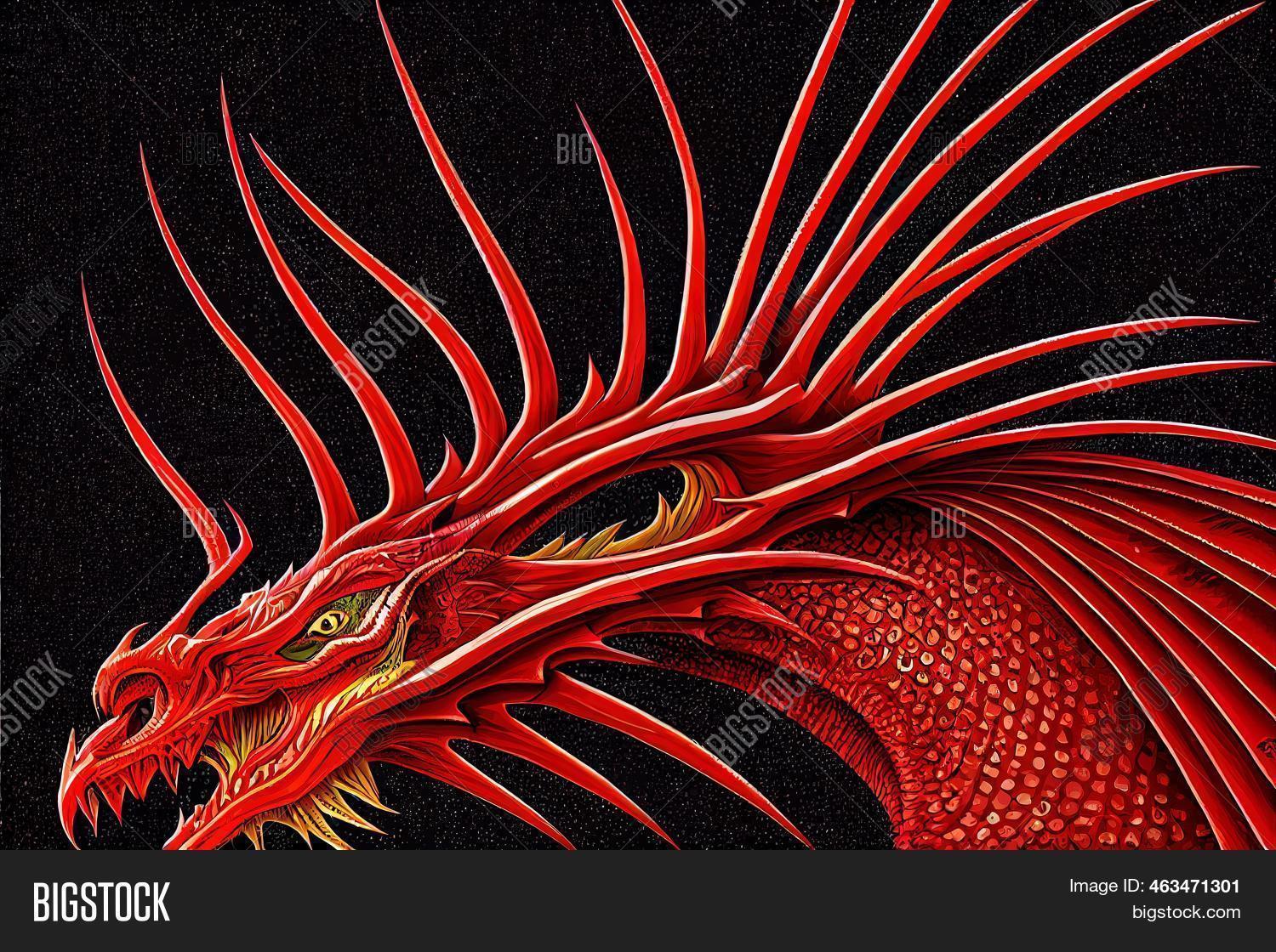 Head Angry Red Dragon Image & Photo (Free Trial) | Bigstock