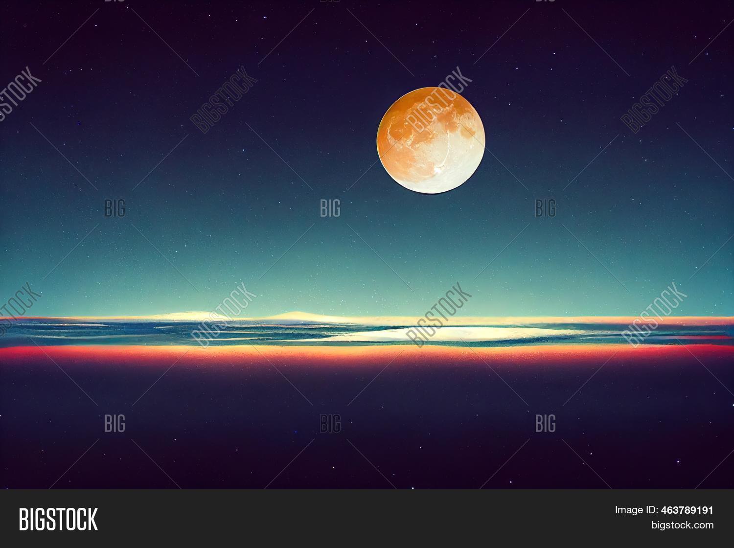 Big Super Moon Shines Image & Photo (Free Trial) | Bigstock