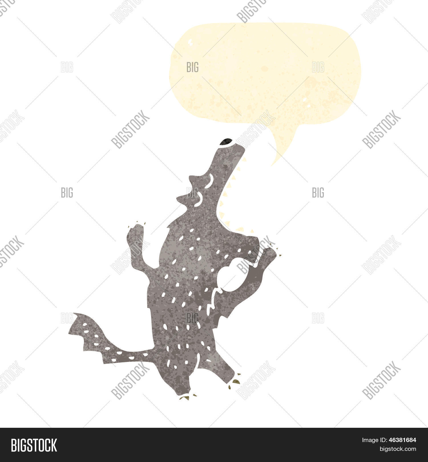 Retro Talking Wolf Vector & Photo (Free Trial) | Bigstock