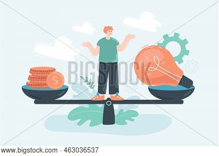 Man Scaling Money Vector & Photo (Free Trial) | Bigstock