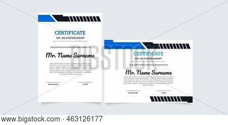 Certificate Template Vector & Photo (Free Trial) | Bigstock