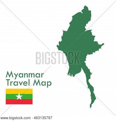 Map Green Myanmar Map Vector & Photo (Free Trial) | Bigstock