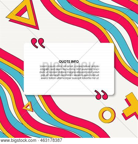 Quote Frame Memphis Vector & Photo (Free Trial) | Bigstock