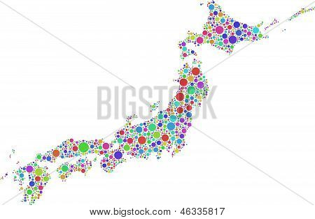 Coloured Map Japan - Vector & Photo (Free Trial) | Bigstock