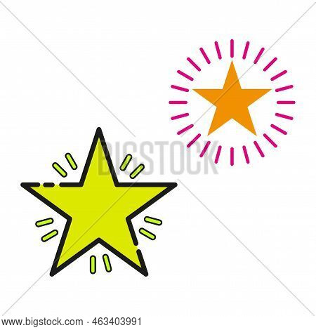 Colored Star Icons. Vector & Photo (Free Trial) | Bigstock