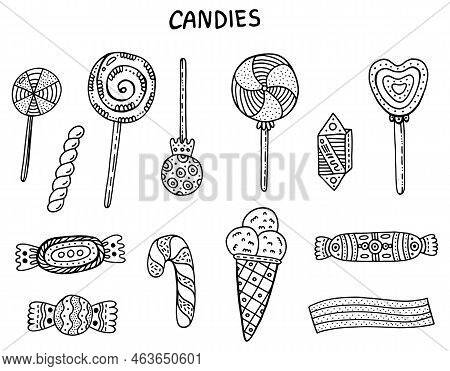Line Art Candies Vector & Photo (Free Trial) | Bigstock