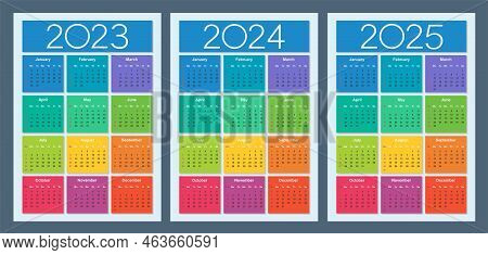 Colorful Calendar Vector & Photo (Free Trial) | Bigstock