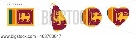 Sri Lanka Flag Icon Vector & Photo (Free Trial) | Bigstock