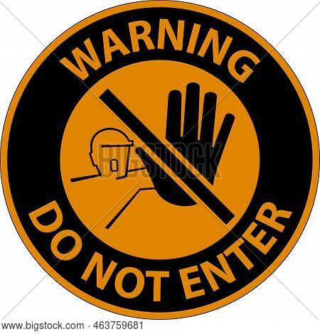 Warning Do Not Enter Vector & Photo (Free Trial) | Bigstock