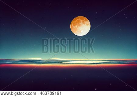 Big Super Moon Shines Image & Photo (Free Trial) | Bigstock
