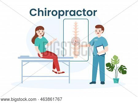 Chiropractor Flat Vector & Photo (Free Trial) | Bigstock