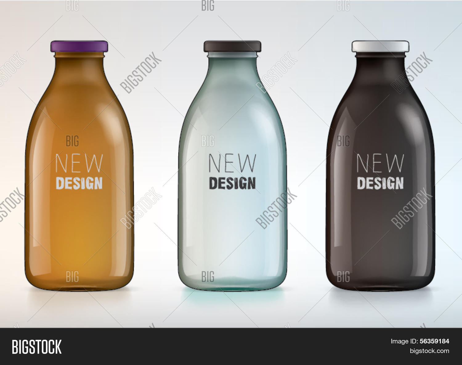 Blank Glass Bottle Vector & Photo (Free Trial) | Bigstock