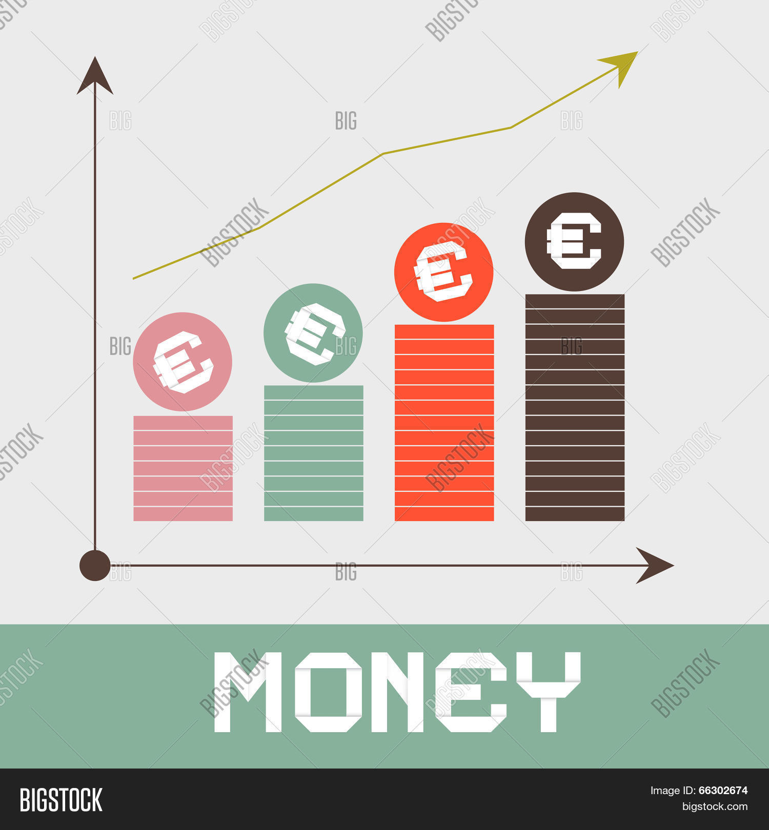 Increase Money Graph Vector & Photo (Free Trial) | Bigstock