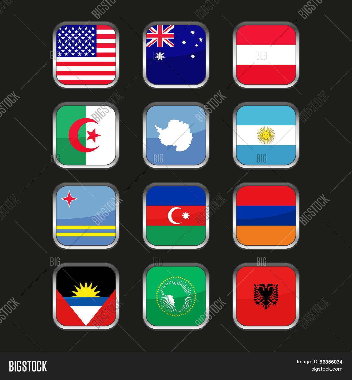 World Flags Icons Set Vector & Photo (Free Trial) | Bigstock