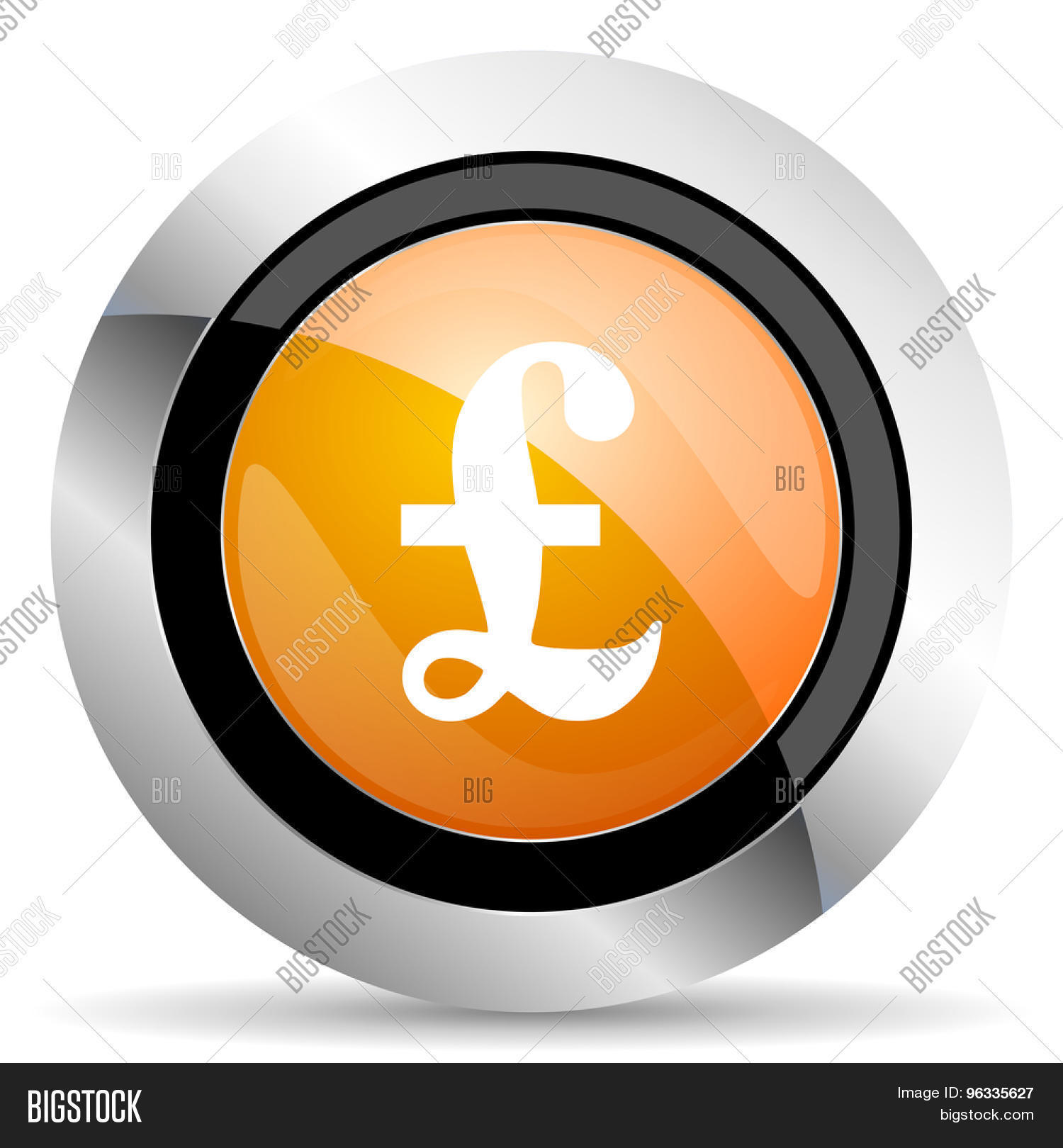 Pound Orange Icon Image & Photo (Free Trial) | Bigstock