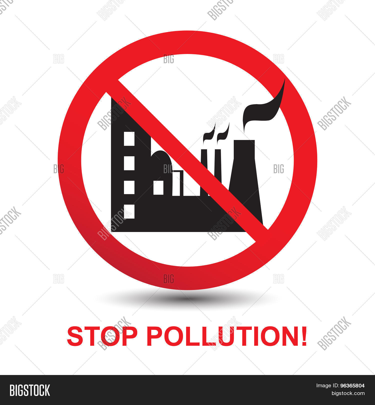Stop Pollution Icon Vector & Photo (Free Trial) | Bigstock