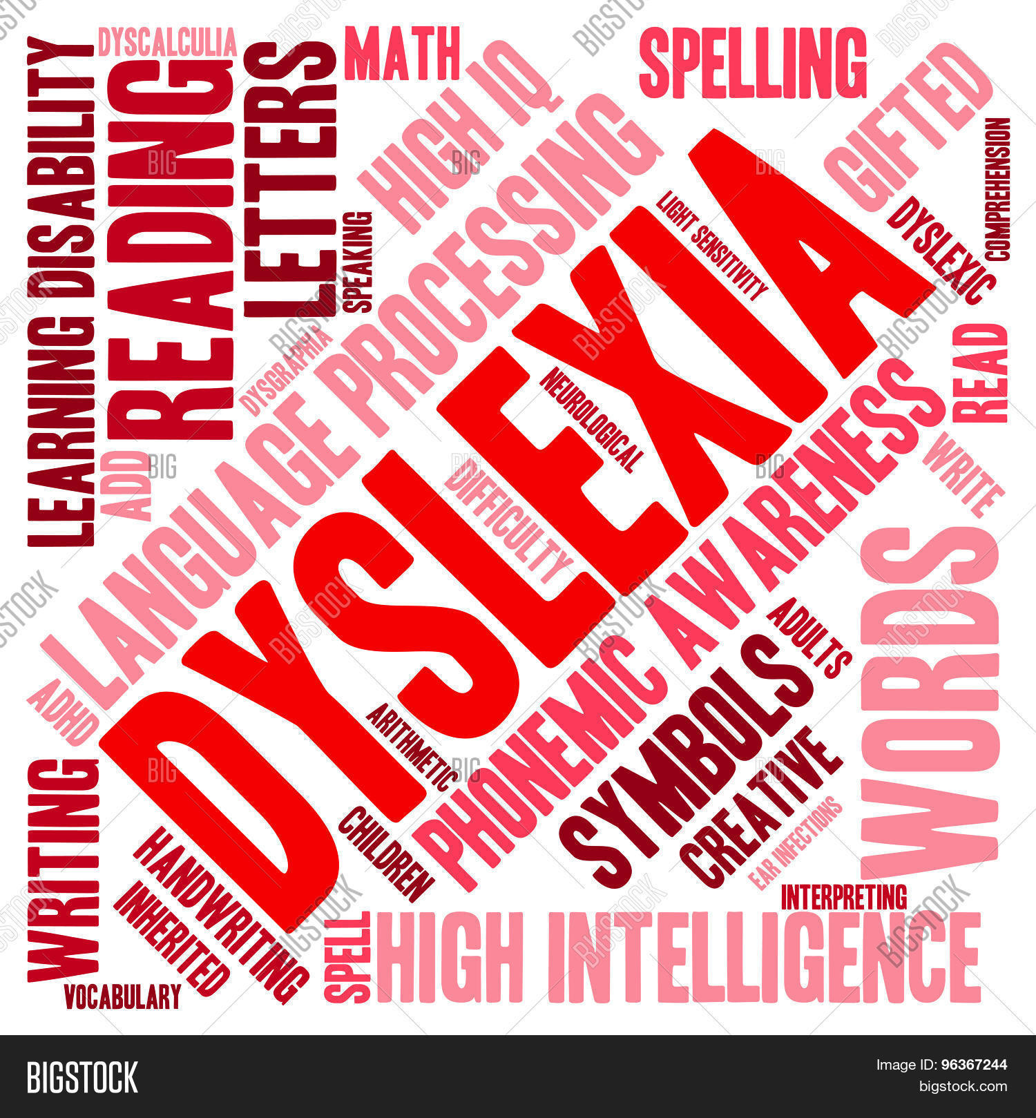 Dyslexia Word Cloud Image & Photo (Free Trial) | Bigstock