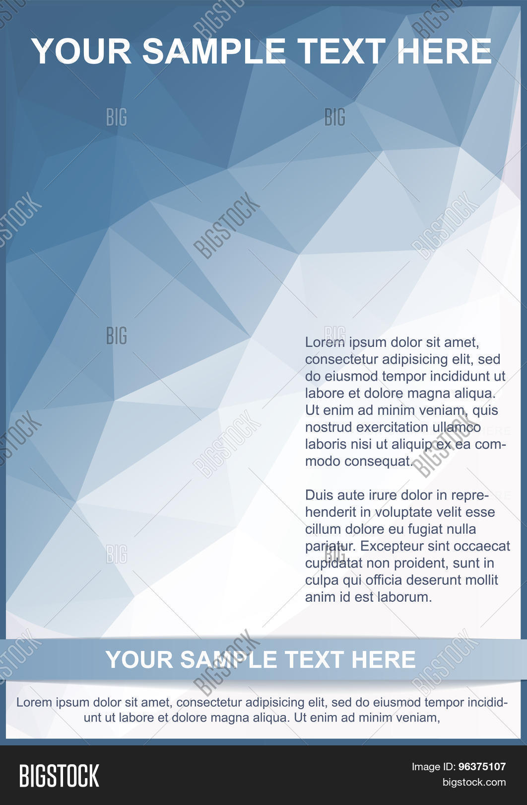 Blue Brochure Flyer Vector & Photo (Free Trial) | Bigstock