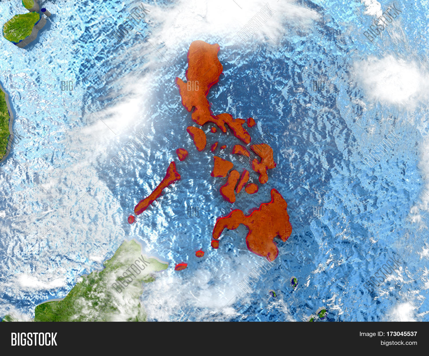 Philippines On Map Image & Photo (Free Trial) | Bigstock