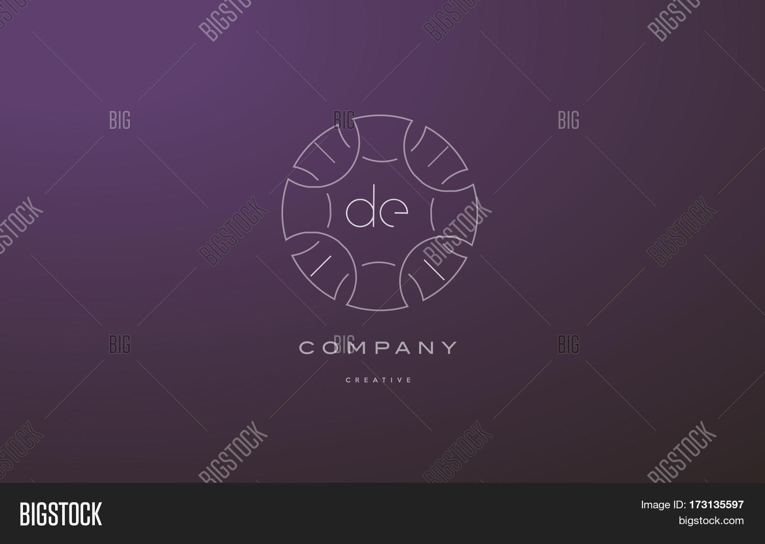 De D E Monogram Vector & Photo (Free Trial) | Bigstock