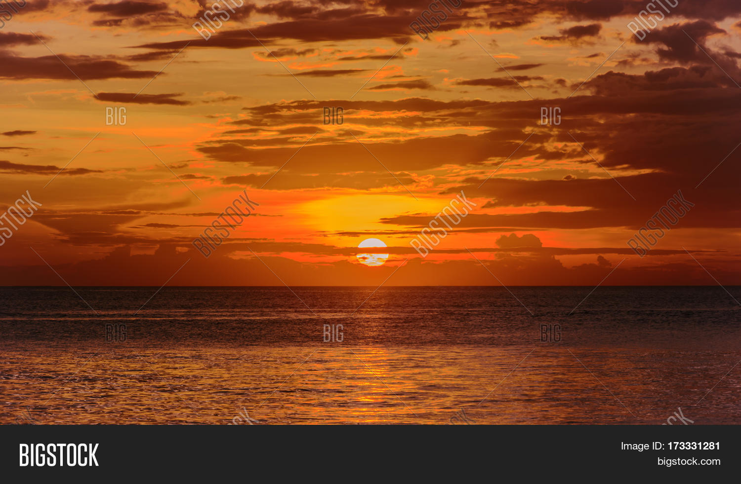 Sunset Sky Gold Image & Photo (Free Trial) | Bigstock