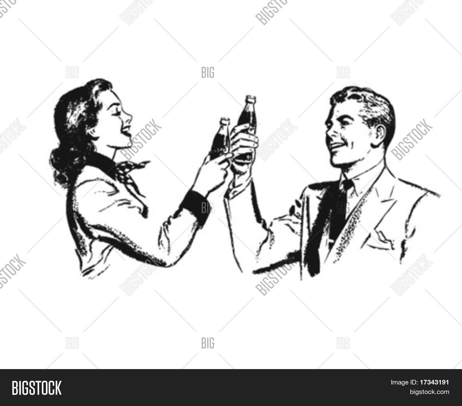 Couple Toasting - Vector & Photo (Free Trial) | Bigstock