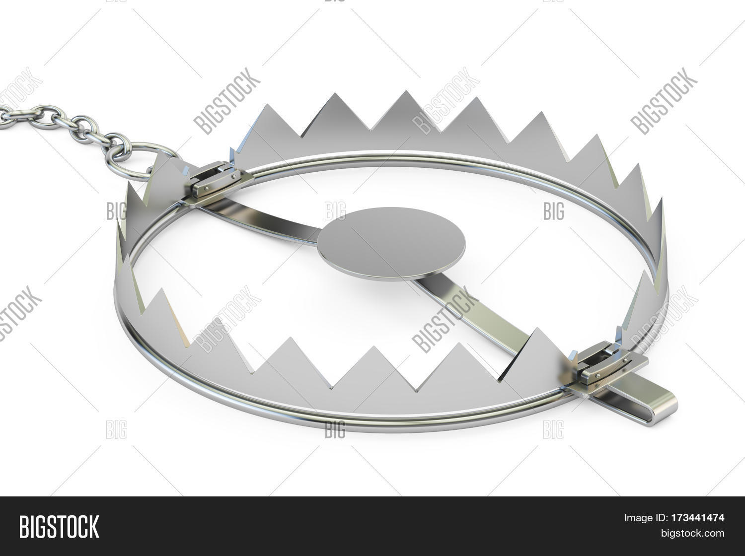 Empty Bear Trap 3D Image & Photo (Free Trial) | Bigstock